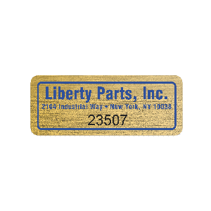 50803 Idento® Identification Decal | Rectangle | 1" x 2 1/2" | Brushed ...