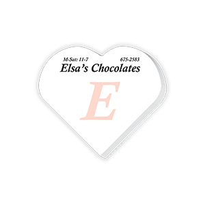 MSN25-07 Heart Stock Shape 25 Sheet Adhesive Die Cut Pad (4"x4")