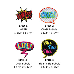 EMO Stock Embroidered Emoji Stickers