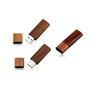 USB-PCB-14 Rectangular Wood Casing PCB USB Drive with Detachable Cover