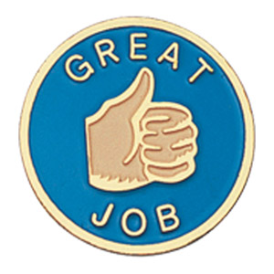 Stock Great Job Pin