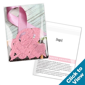 Breast Cancer Awareness Ribbon | Plantable Seed Paper