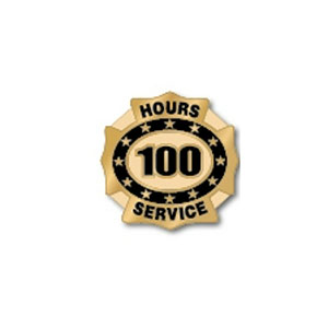 HS100 Hours of Service Pins