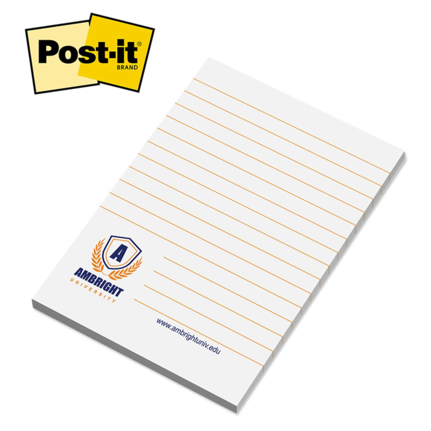 Custom Branded Post-it® Notes Pad 50 Sheets 4" x 6" | GNP Branded Gear