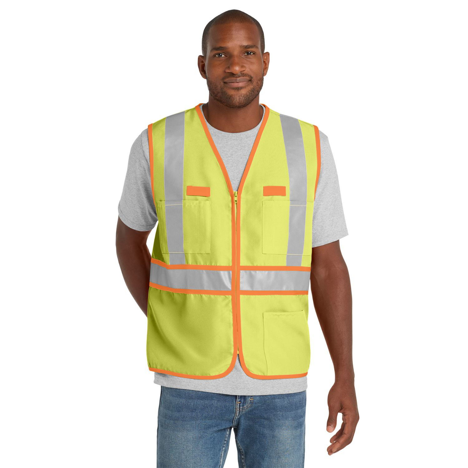 Custom Branded CornerStone® ANSI 107 Class 2 Dual-Color Safety Vest ...