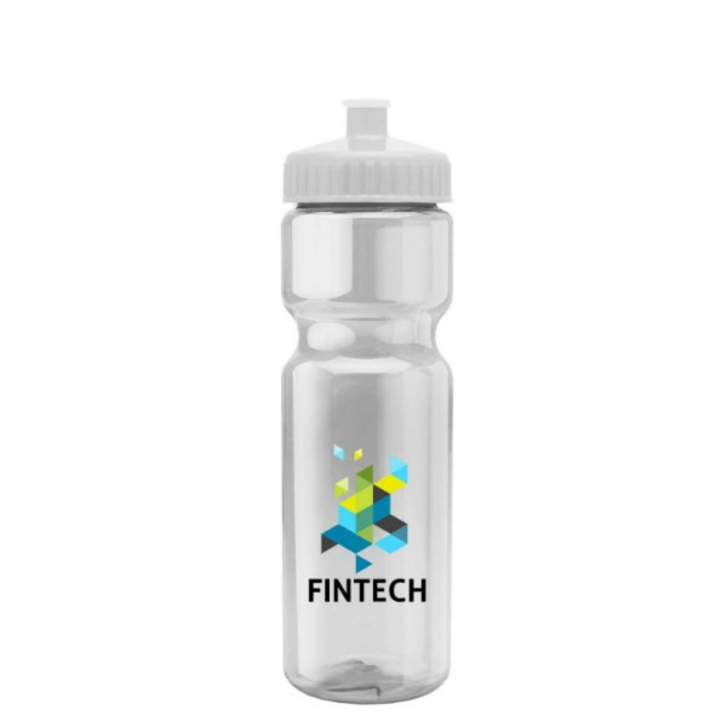 Custom Branded Full Color 28 oz. Transparent Bottle with Push-Pull Lid ...