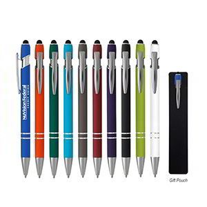 Custom Branded Ascent Soft-Touch Metal Stylus Pen | GNP Branded Gear
